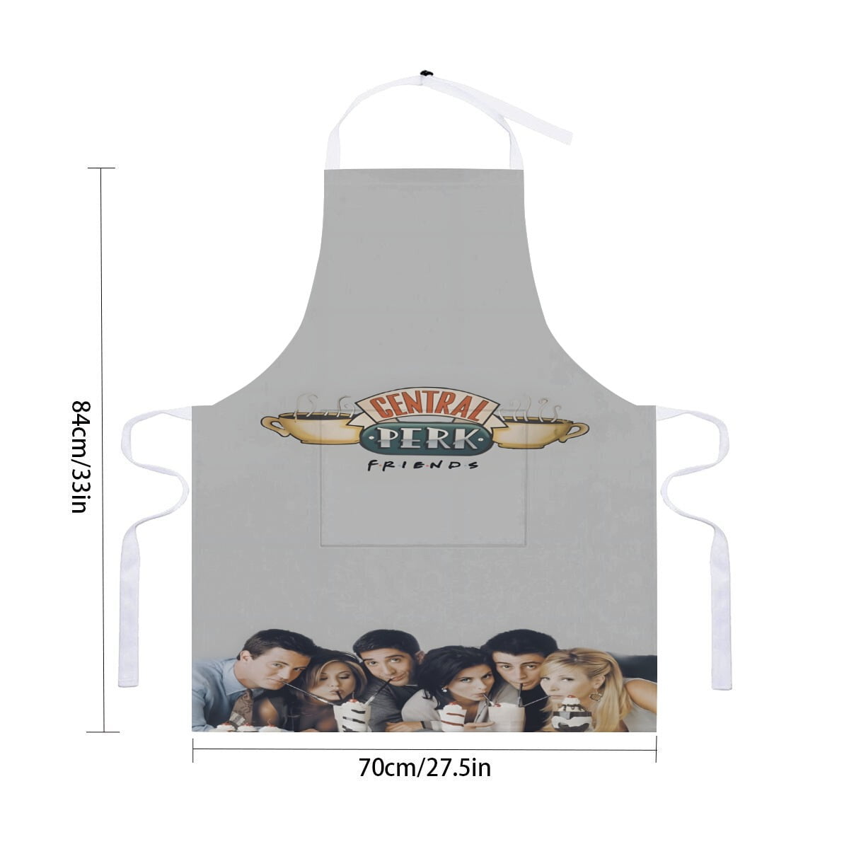 Friends TV apron with pockets and waterproof features, adjustable for ...