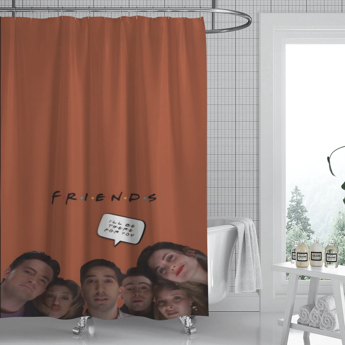 Friends TV shower curtain comes with an iconic design, waterproof ...