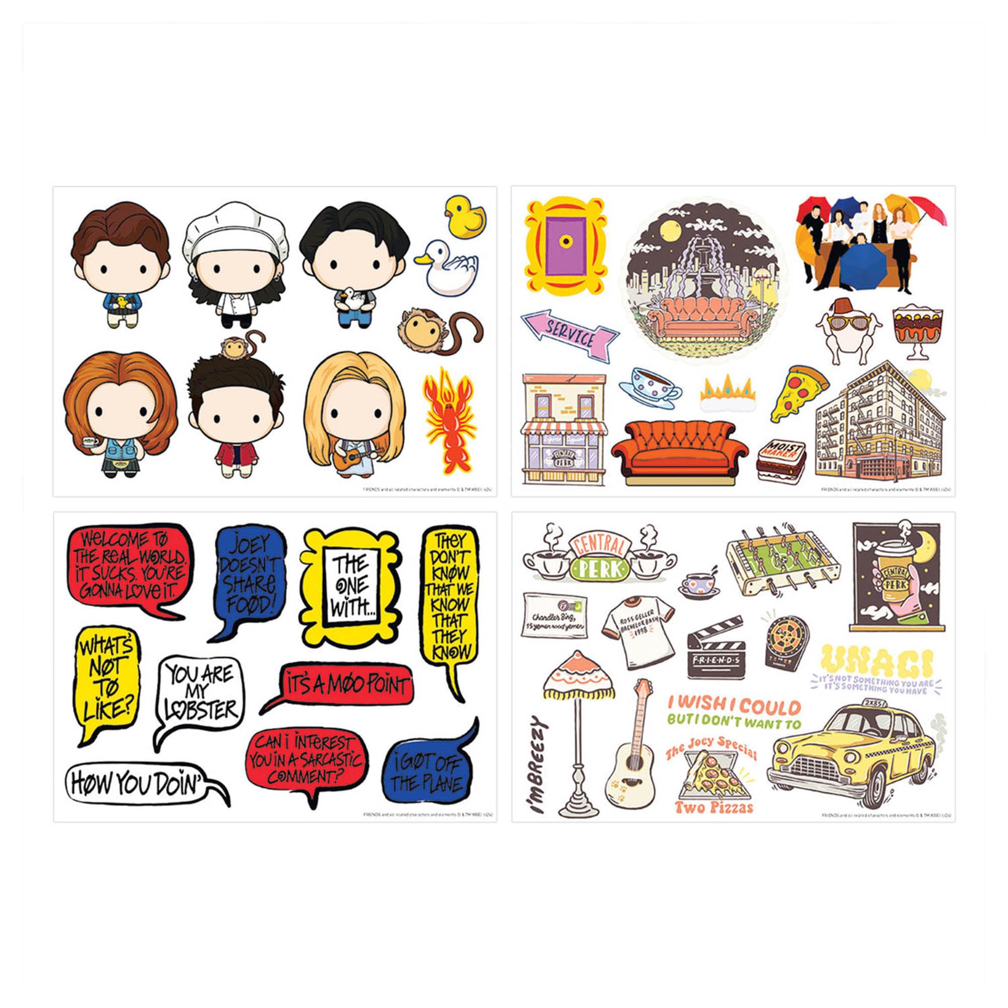 Friends Tech Decals | 48 Reusable Stickers - Walmart.com