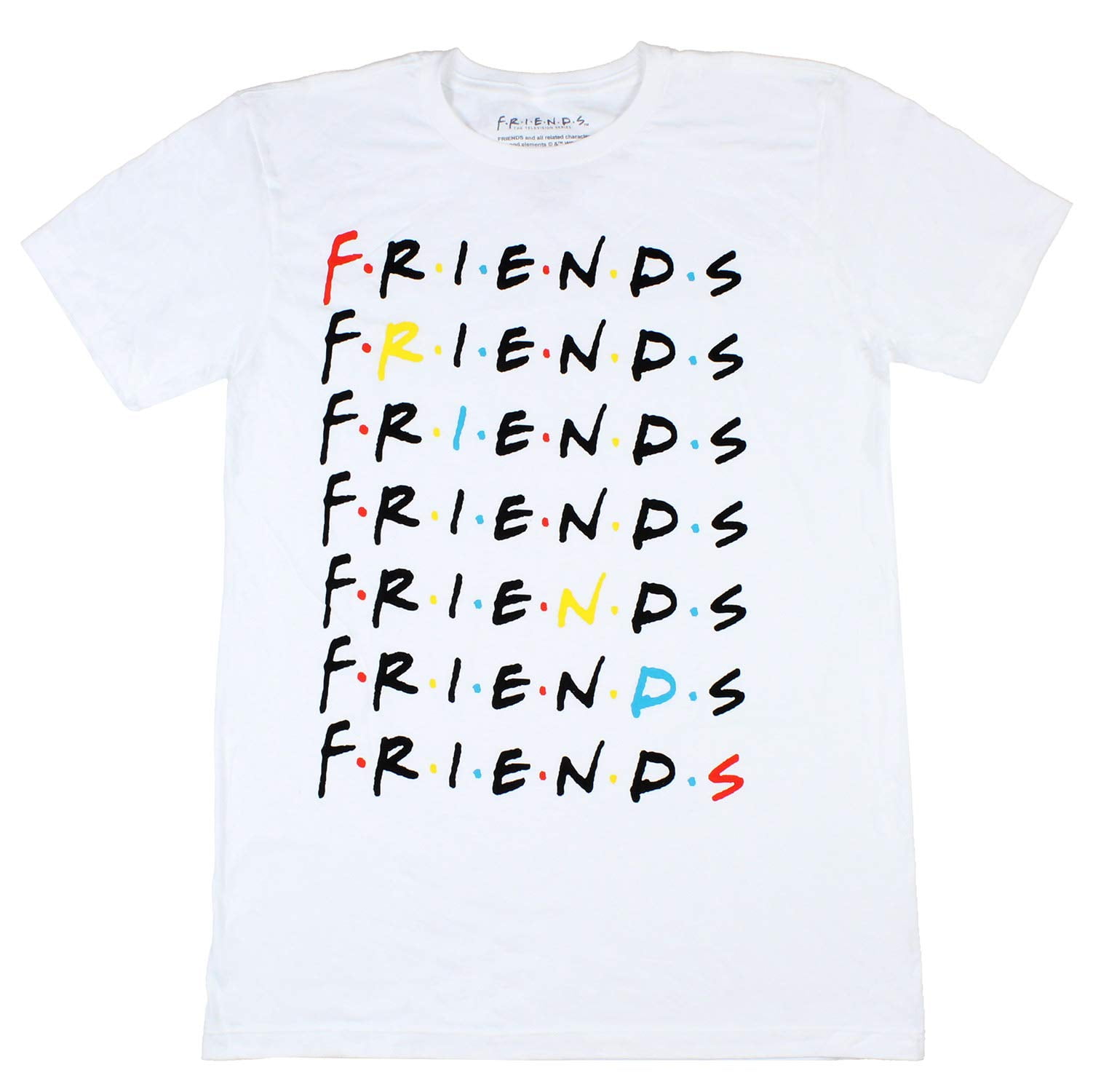 Friends The Television Series Men's Repeat Logo Adult T-Shirt - Walmart.com