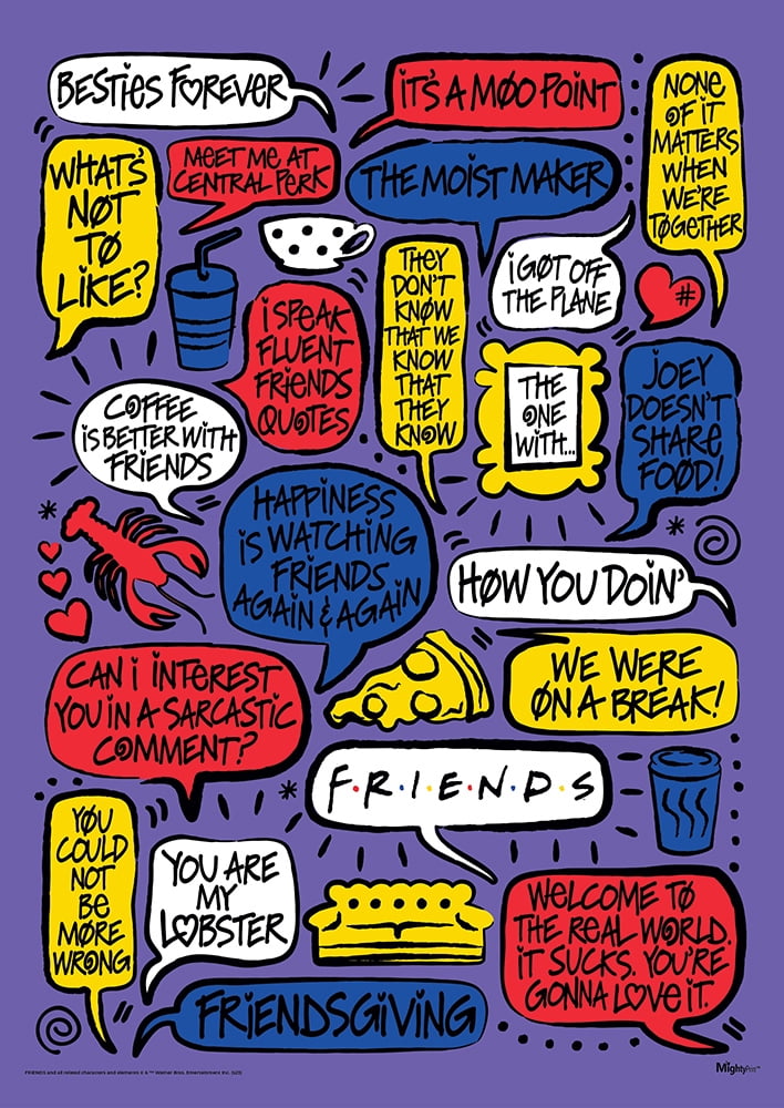 Friends: The Television Show 30th Anniversary (30th Quotes) MightyPrint ...