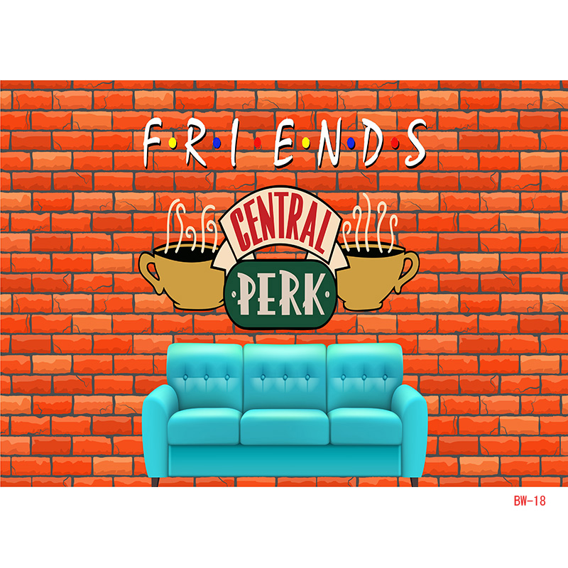 Friends Theme Photography Backdrops Pub 80s 90s Birthday Party ...