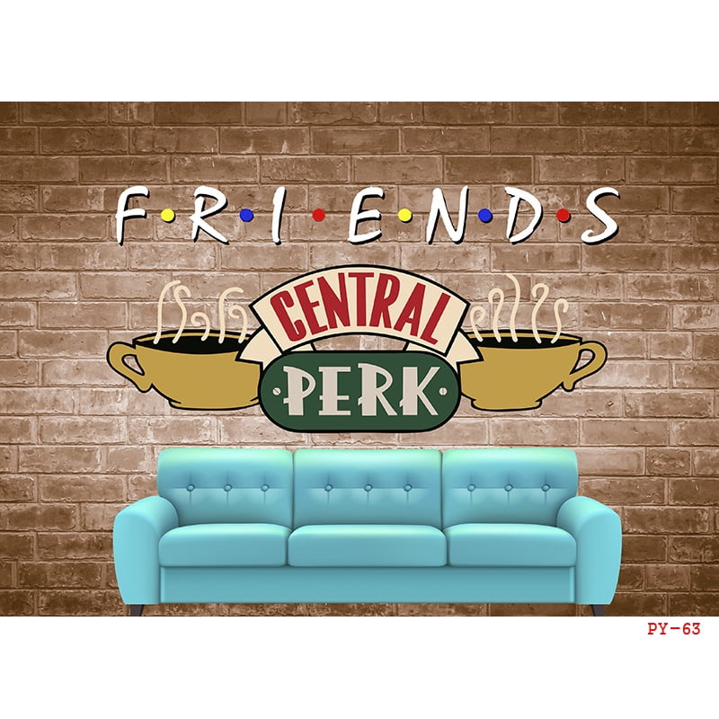 Friends Theme Photography Backdrops Pub 80s 90s Birthday Party ...
