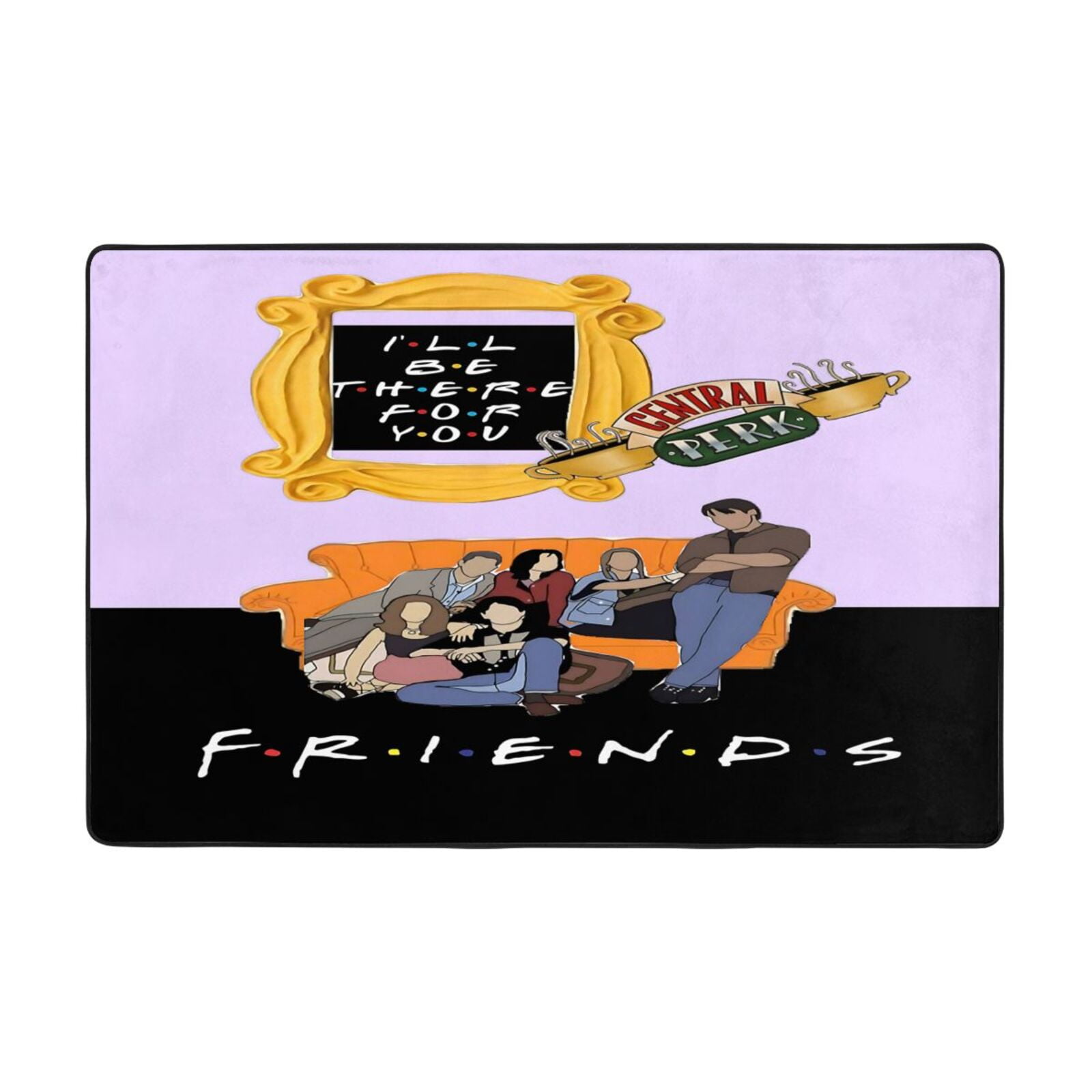 Friends Tv Show Area Rug Cartoon Rugs Non-Slip Soft Carpet Soft Floor ...