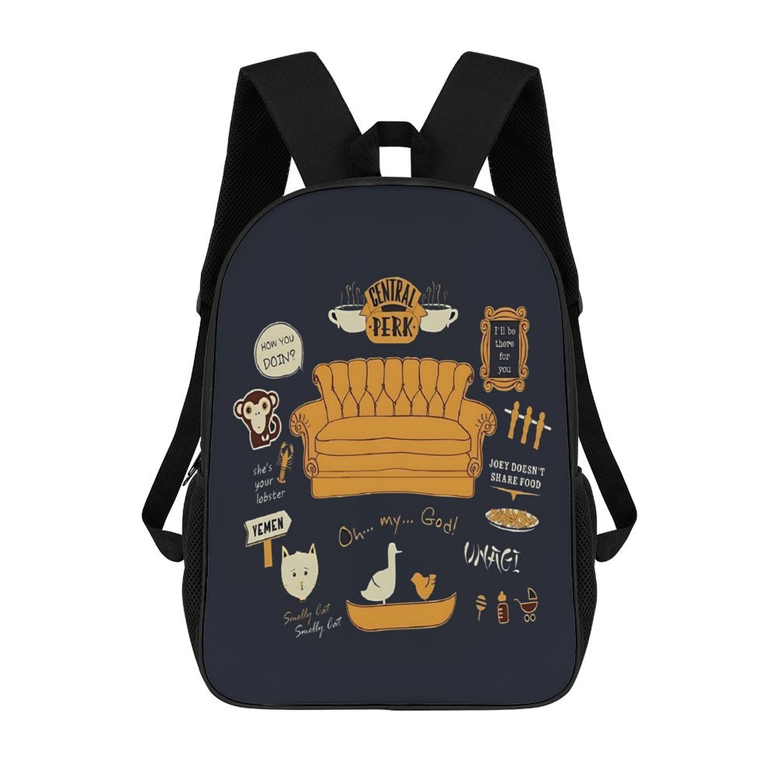 Friends Tv Show Backpack 17 Inch Lightweight Anime Print Design ...