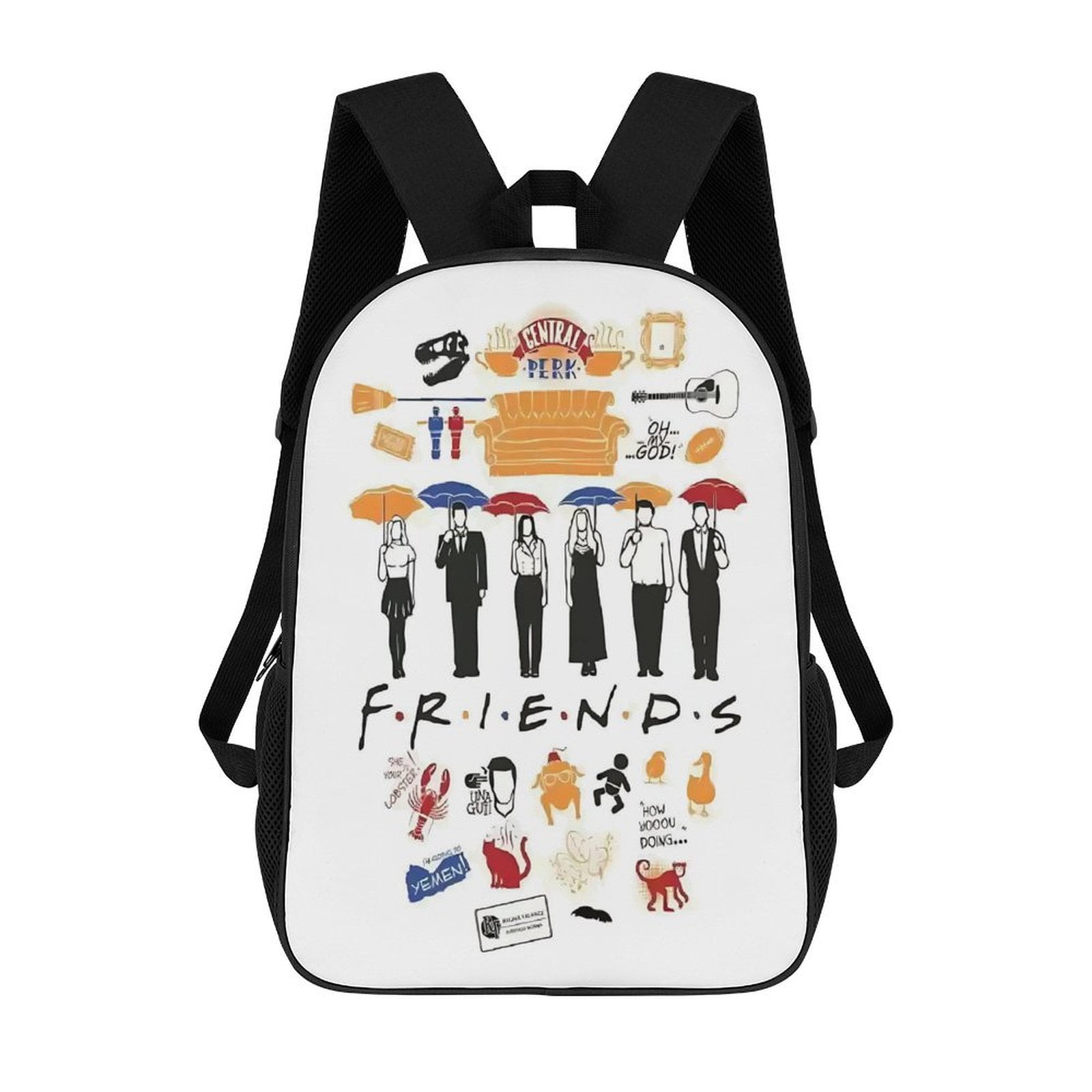 Friends Tv Show Backpack 17 Inch Lightweight Anime Print Design ...