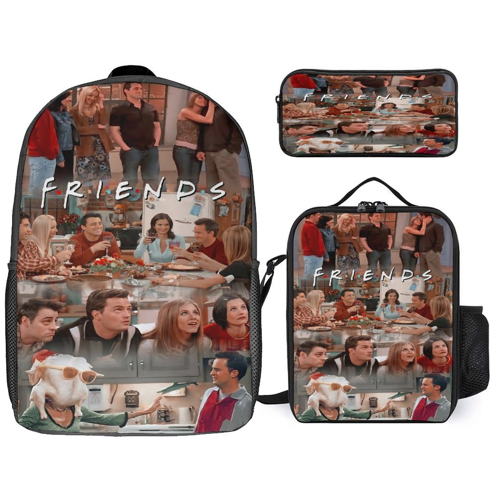 Friends Tv Show Backpack 3PCS Backpack Set Lunch Box And Pencil Case ...
