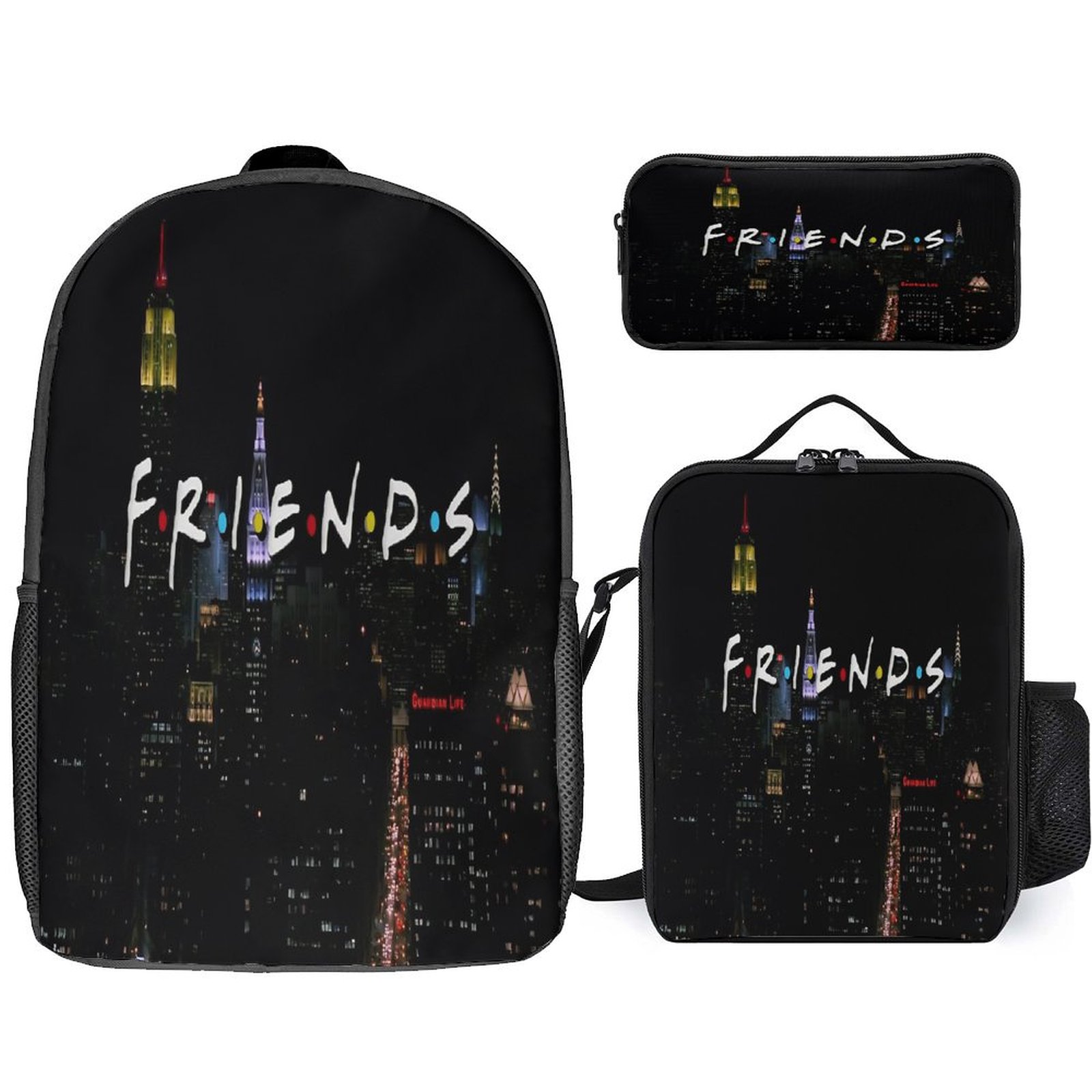 Friends Tv Show Backpack 3PCS Backpack Set Lunch Box And Pencil Case ...