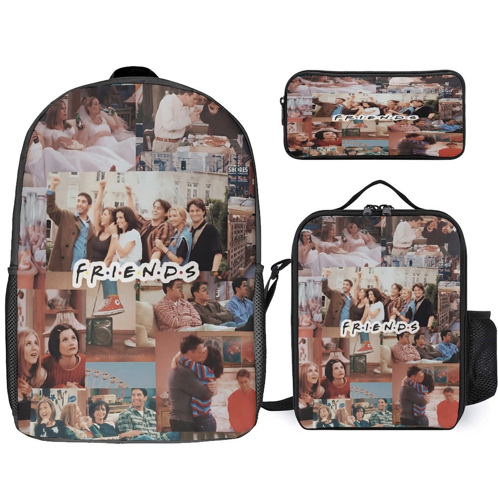 Friends Tv Show Backpack 3PCS Backpack Set Lunch Box And Pencil Case ...