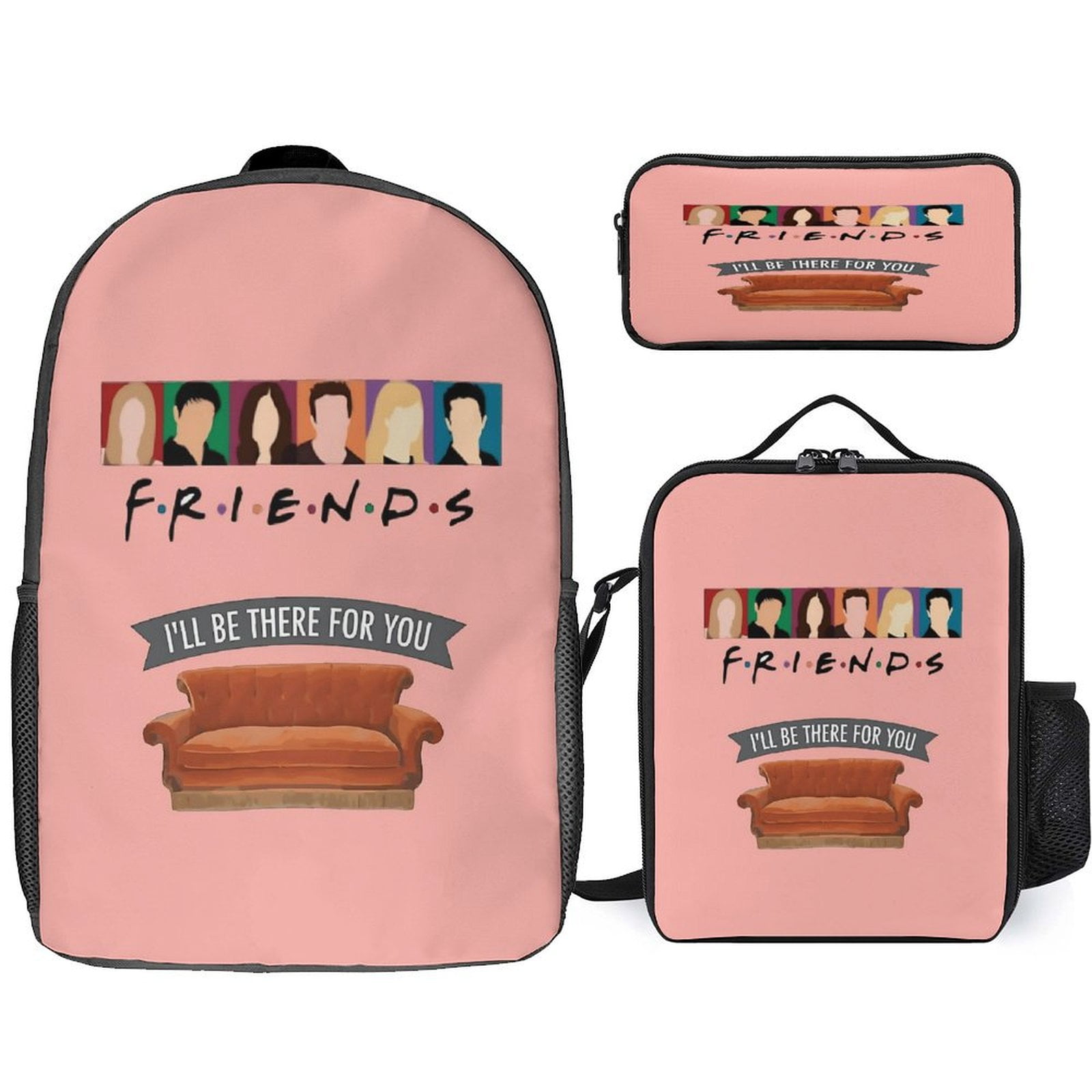 Friends Tv Show Backpack 3PCS Backpack Set Lunch Box And Pencil Case ...