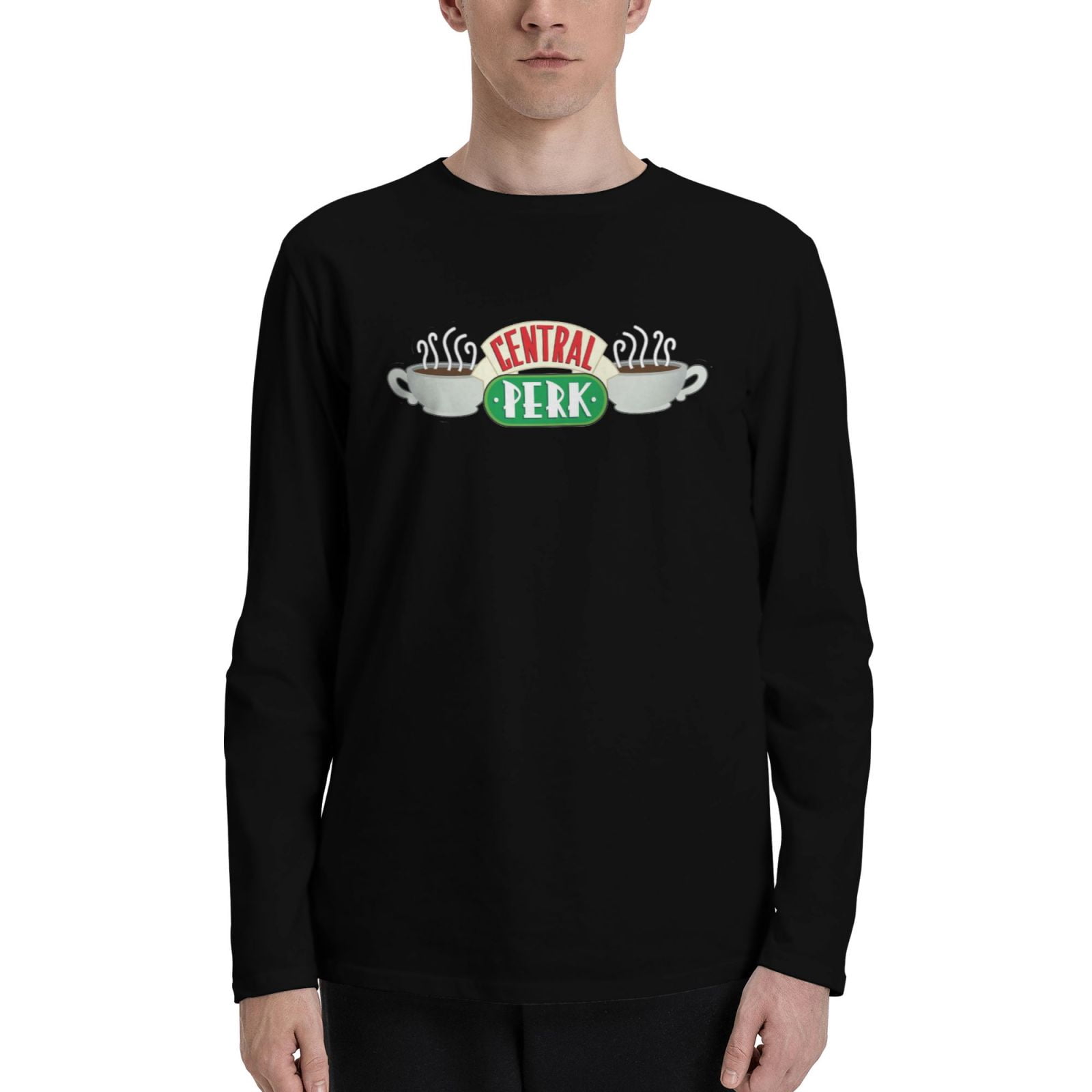 Friends Tv Show Central Perk Men'S Casual Fashion Crew Neck Long Sleeve ...