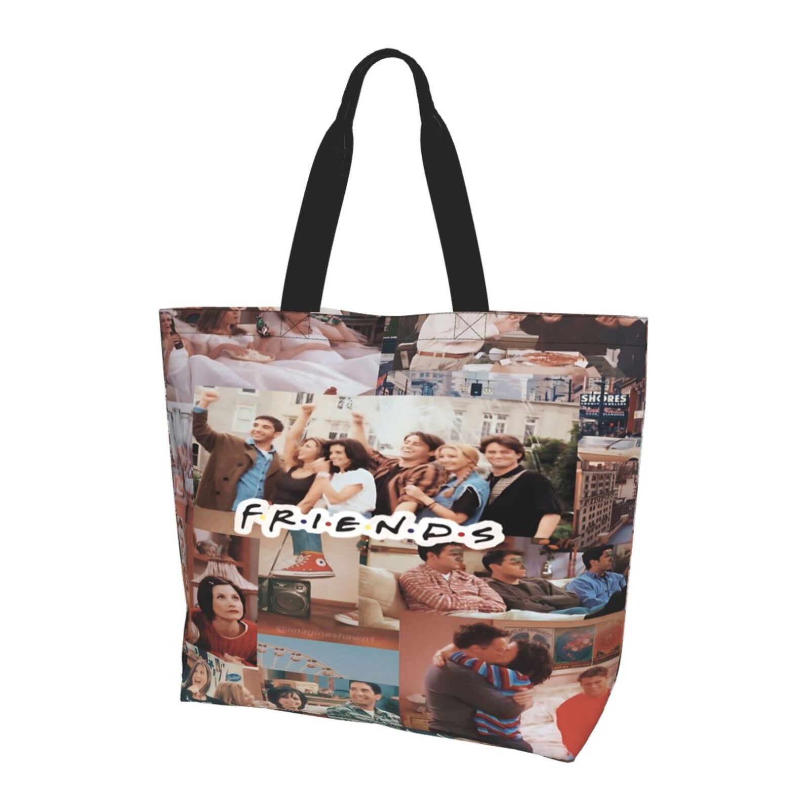 Friends Tv Show Cute Extra Large Canvas Tote Bag for Gym Beach Travel ...
