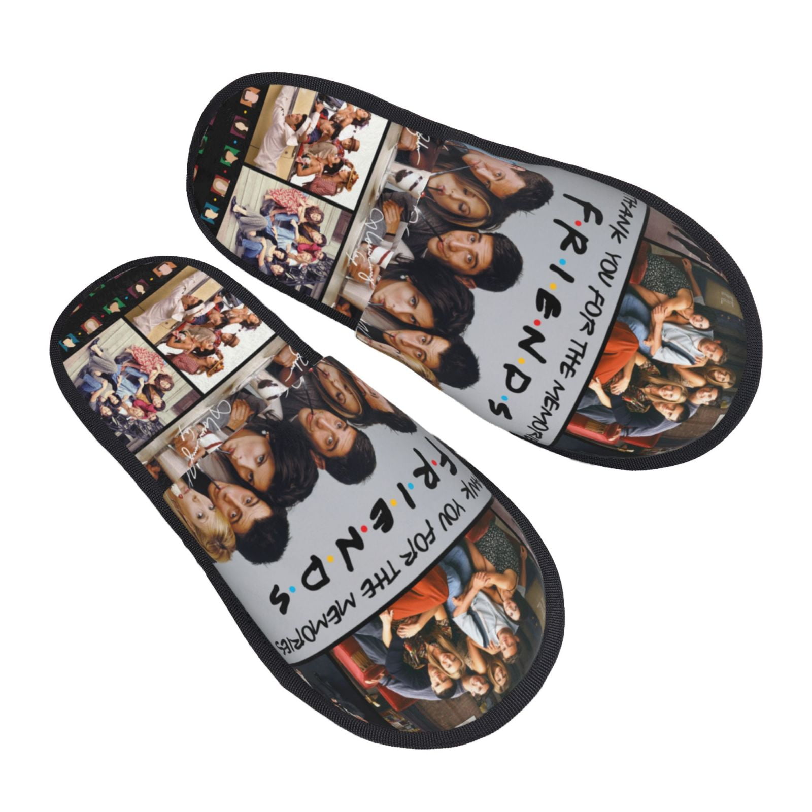 Friends Tv Show Furry Slippers For Men Women Fuzzy House Slippers ...