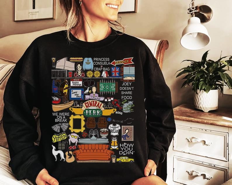 Friends Tv Show Icons Shirt, Best Friend Gift,Jennifer Aniston,Matthew ...