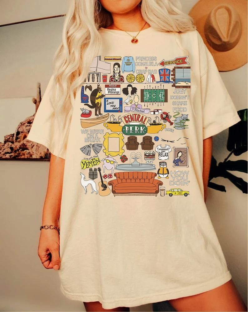 Friends Tv Show Icons Shirt, best friend gift,jennifer aniston,matthew ...