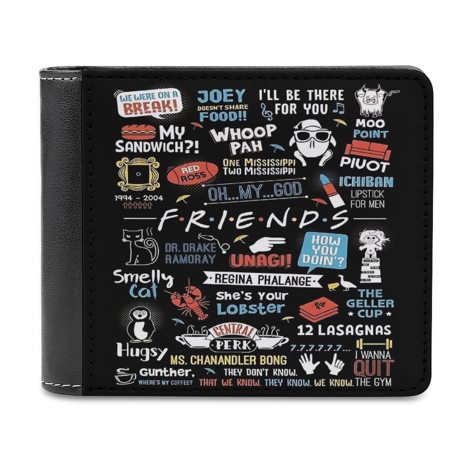 Friends Tv Show Leather Wallet Mens Wallets Slim Durable Bifold Wallets ...