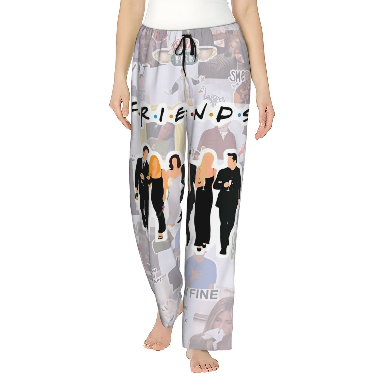 Friends Tv Show Lounge Pajama Pants Cute Breathable Loose-Fit Women ...