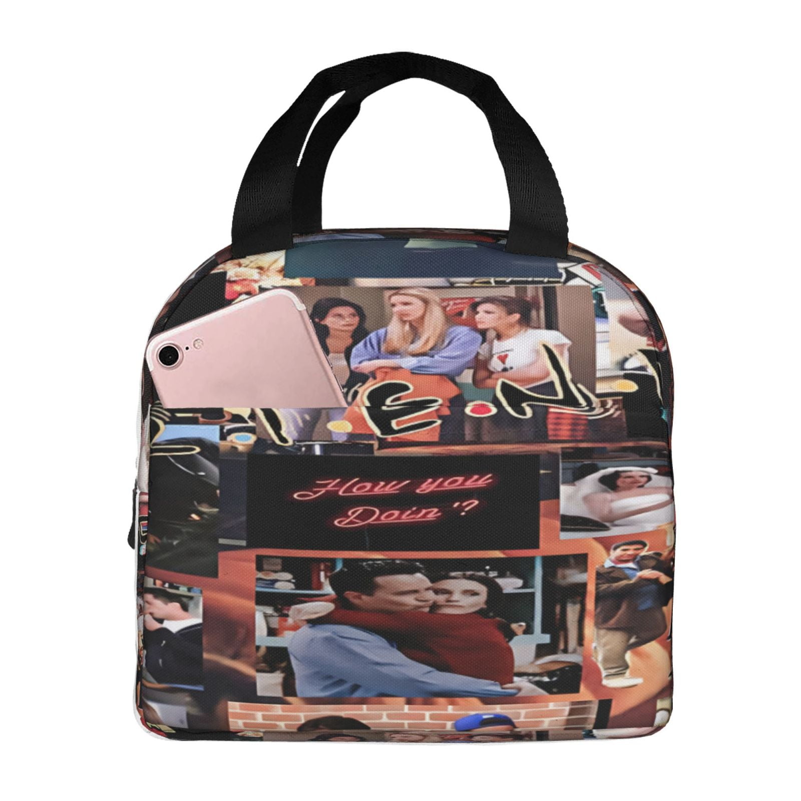 Friends Tv Show Lunch Bag Kawaii Anime Reusable Cooler Bag Lunch Box ...