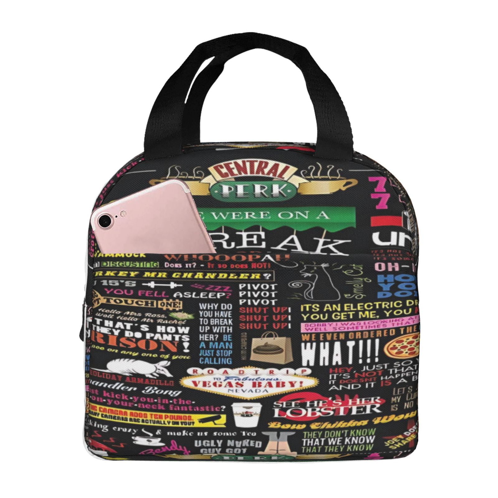 Friends Tv Show Lunch Bag Kawaii Anime Reusable Cooler Bag Lunch Box ...