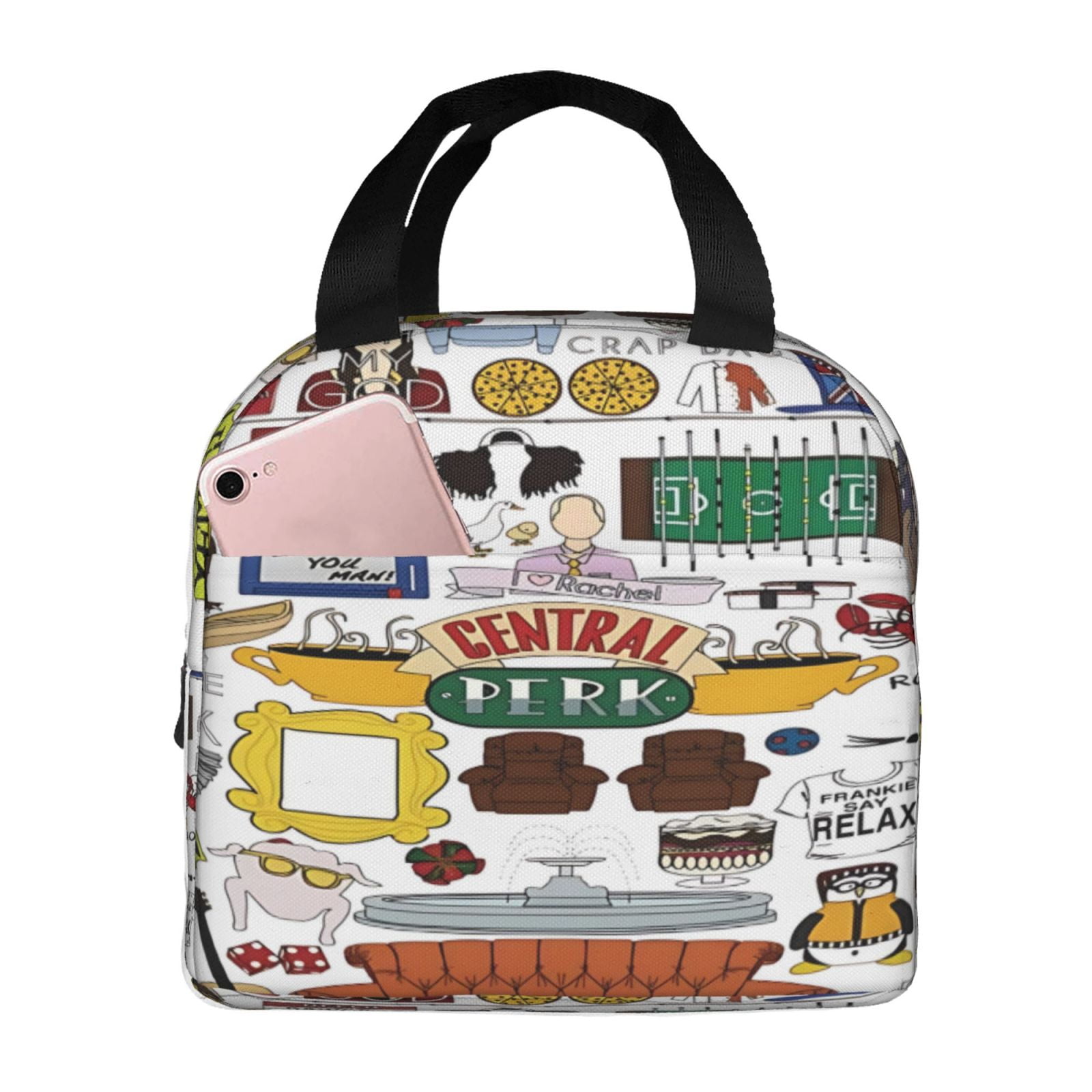Friends Tv Show Lunch Bag Kawaii Anime Reusable Cooler Bag Lunch Box ...