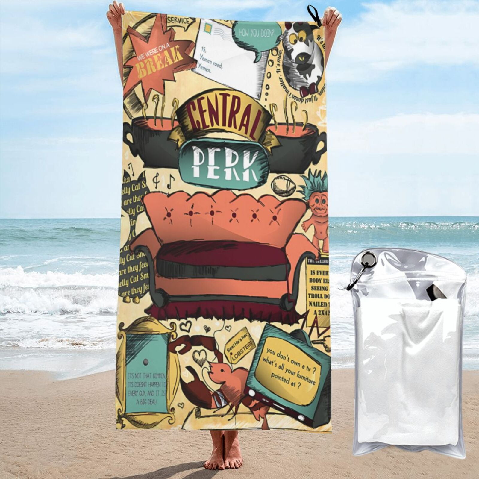 Friends Tv Show Microfiber Beach Towel Cartoon Beach Summer Bath Pool ...