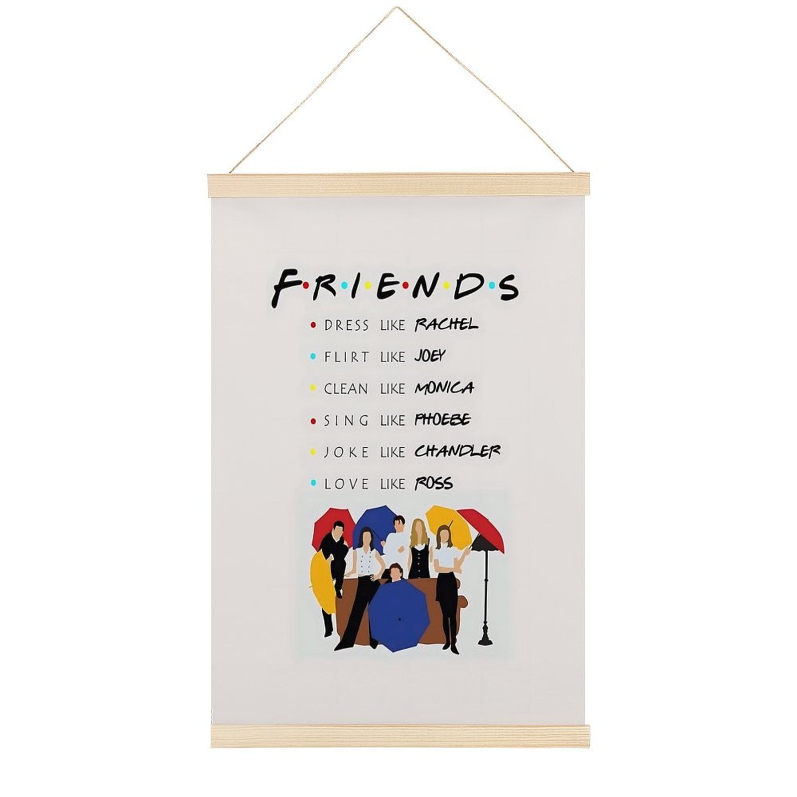 Friends Tv Show Scroll Magnetic Poster Wall Picture Art Wood Frame ...