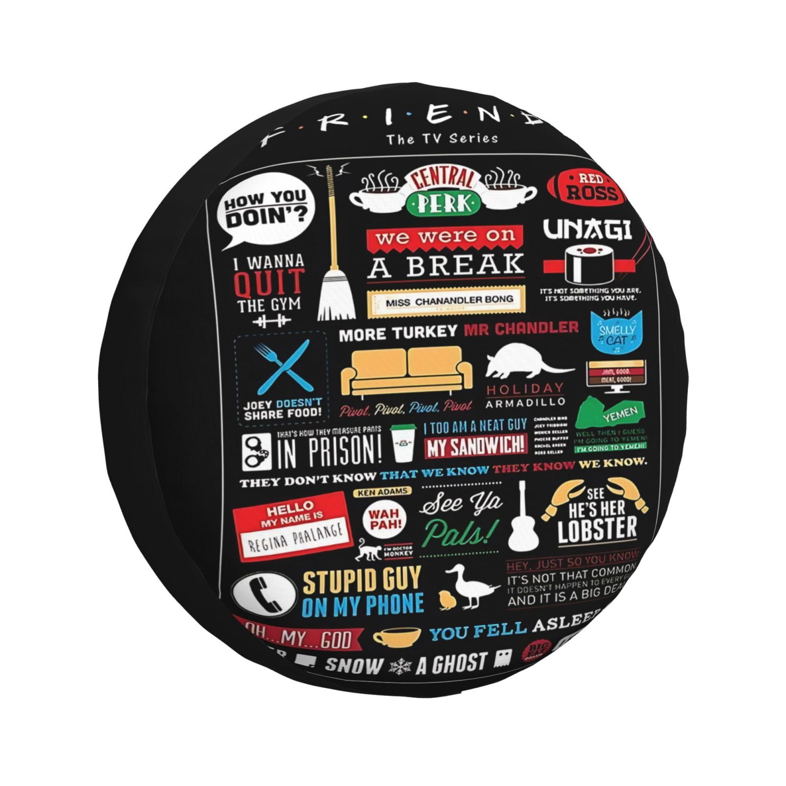 Friends Tv Show Spare Tire Cover Wheel Tire Cover Fit Trailer, RV, SUV ...