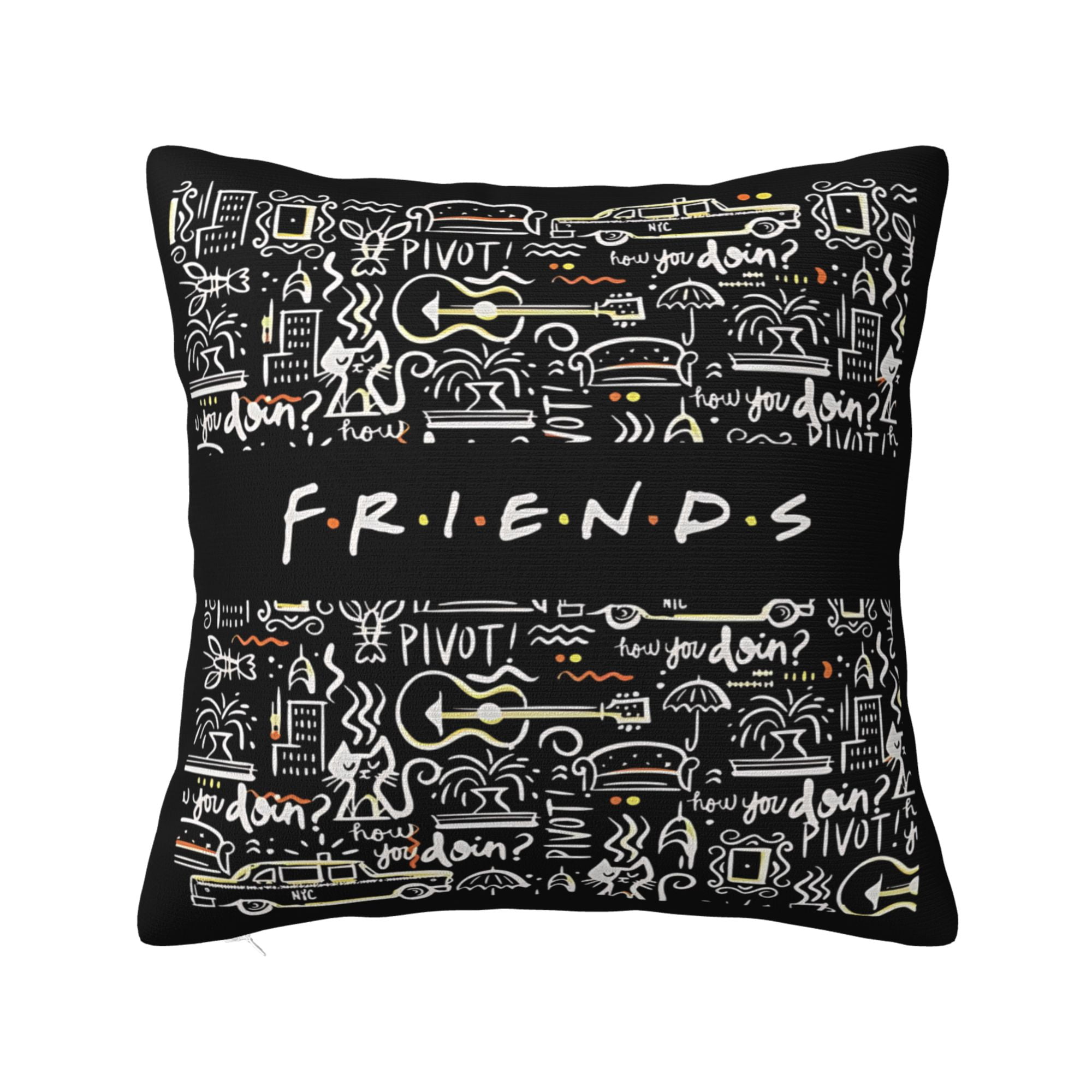 Friends Tv Show Throw Pillow Covers Decorative Soft Velvet Pillowcases ...