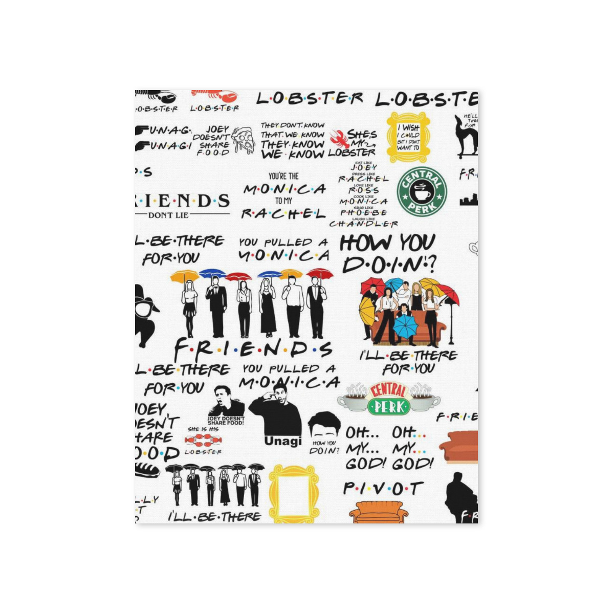 Friends Tv Show Unframed posters canvas art posters cartoon posters ...