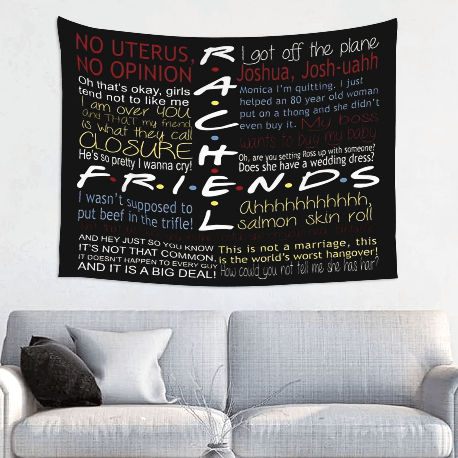 Friends Tv Show Wall Art Cartoon Tapestry Hanging In Bedroom Living ...
