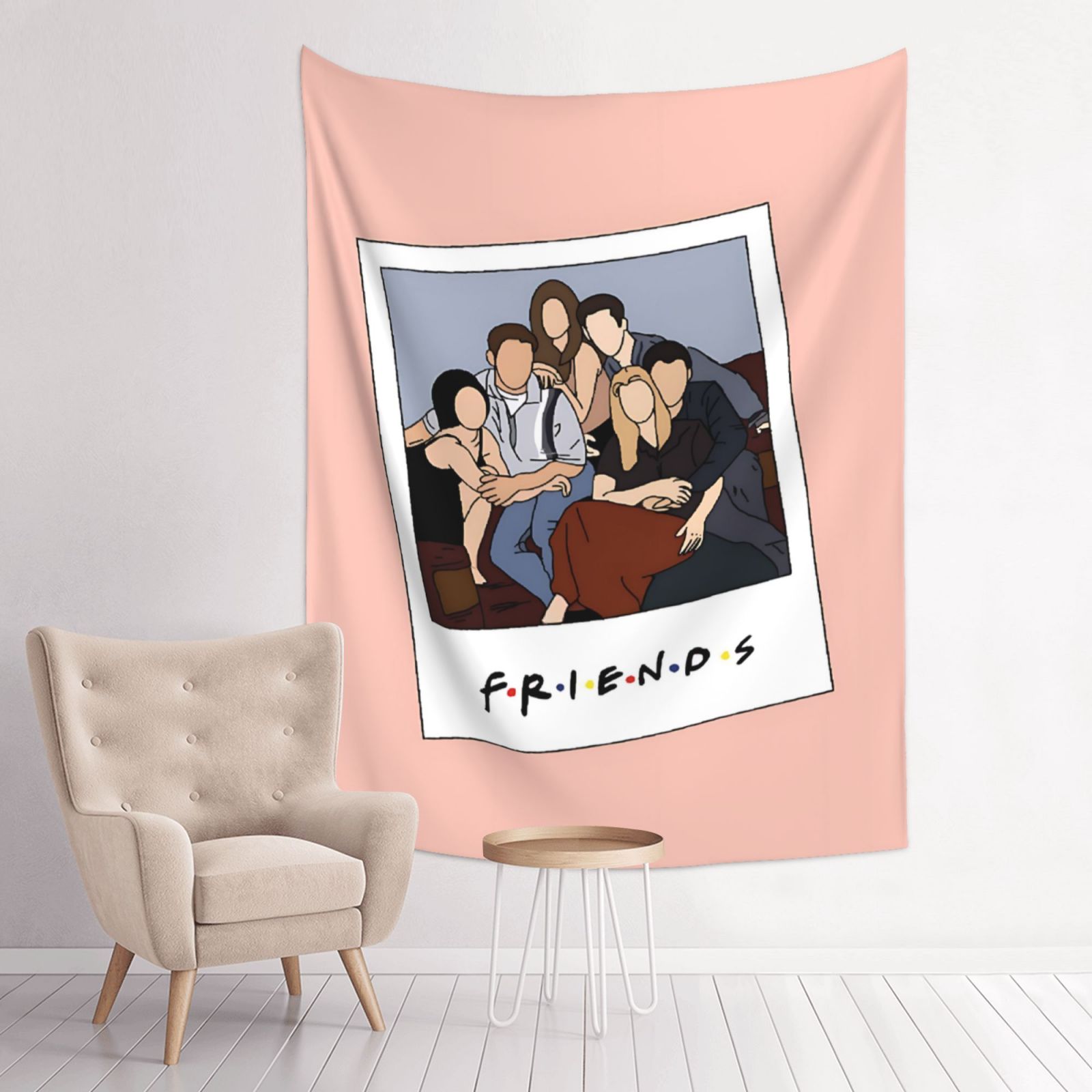 Friends Tv Show Wall Art Cartoon Tapestry Hanging In Bedroom Living ...