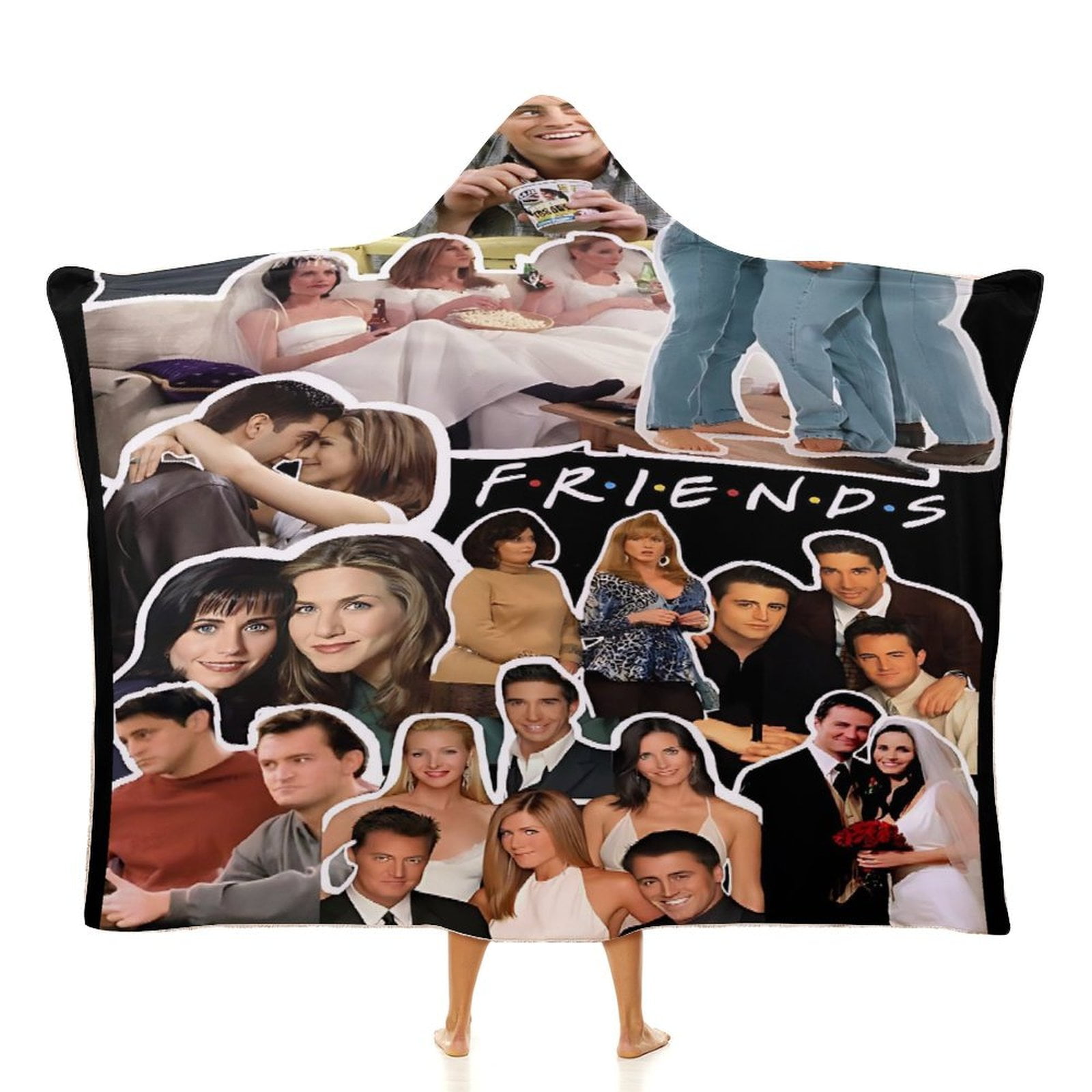 Friends Tv Show Wearable Blanket Hoodie Throw Blanket Robe Cloak ...