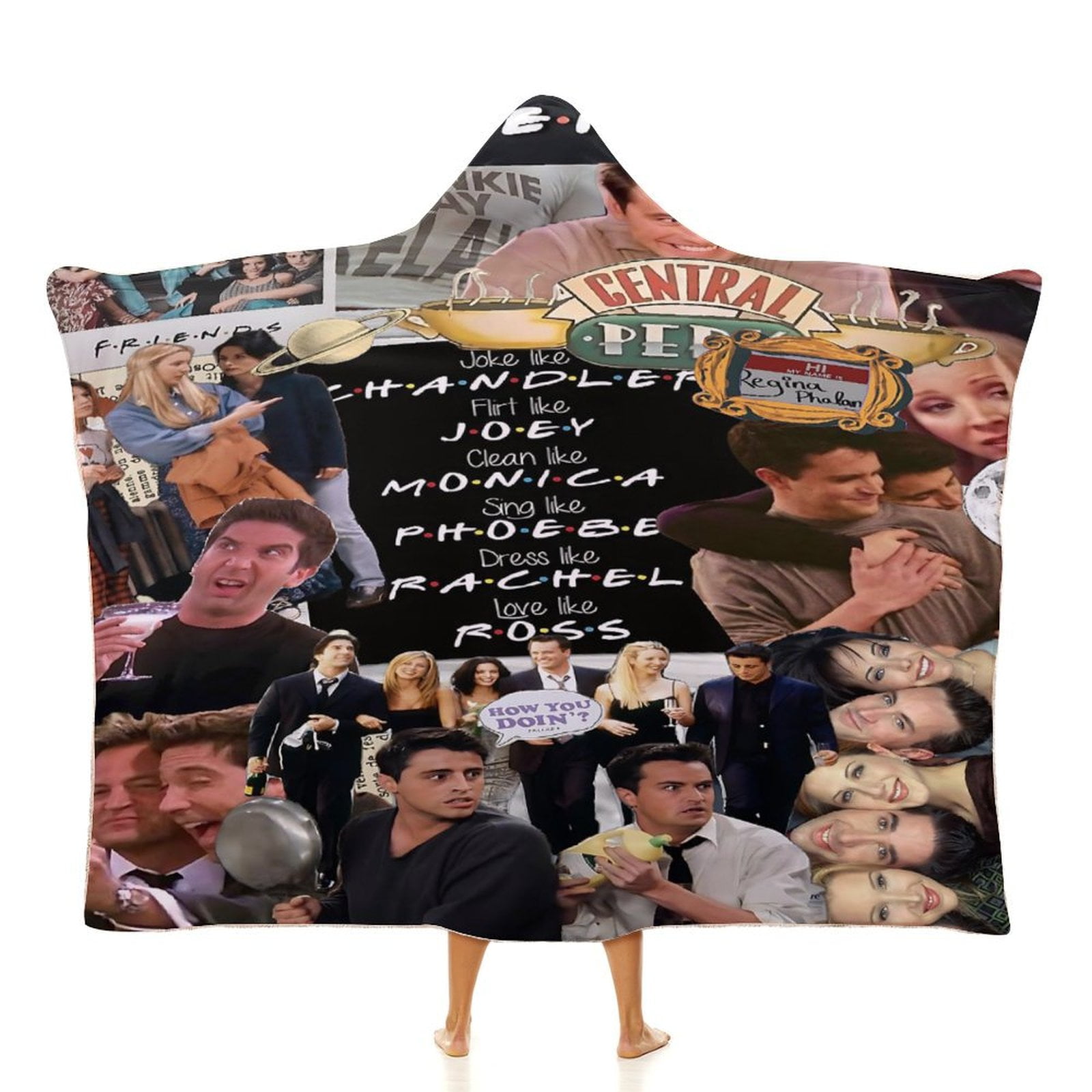 Friends Tv Show Wearable Blanket Hoodie Throw Blanket Robe Cloak ...