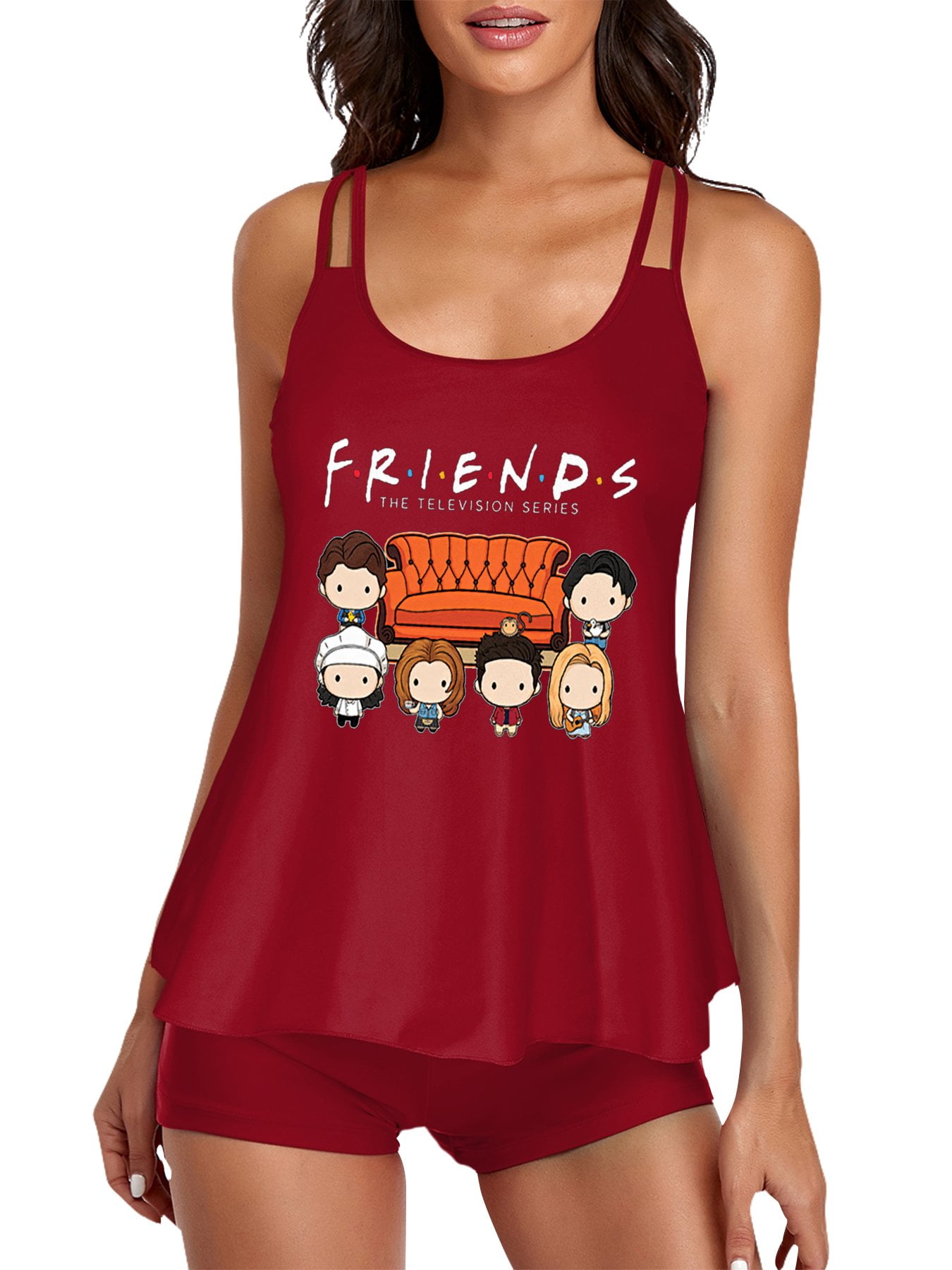 Friends Tv Women's Detachable Bra And Swim Briefs Two-Piece Swimsuit ...
