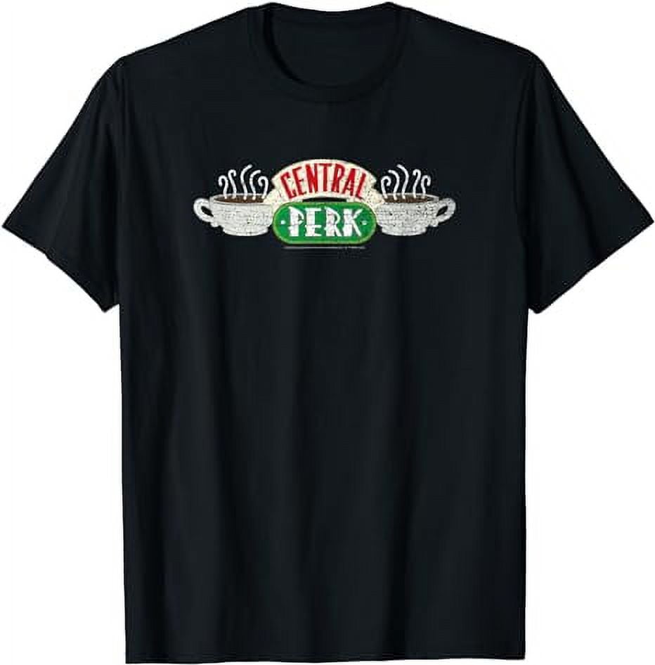 Friends Vintage Central Perk on Black T-Shirt - Walmart.com