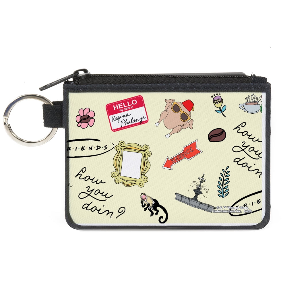 Friends Wallet, Coin Purse, Friends Show Icons Collage White, Canvas ...