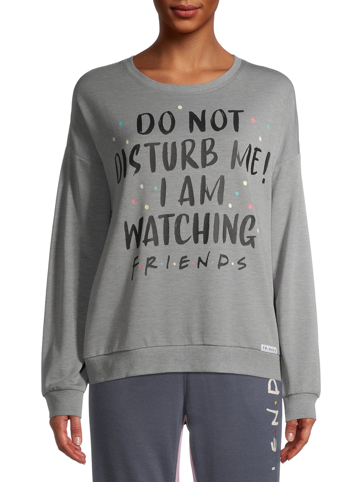 Friends Women's Long Sleeve Sleep Top - Walmart.com