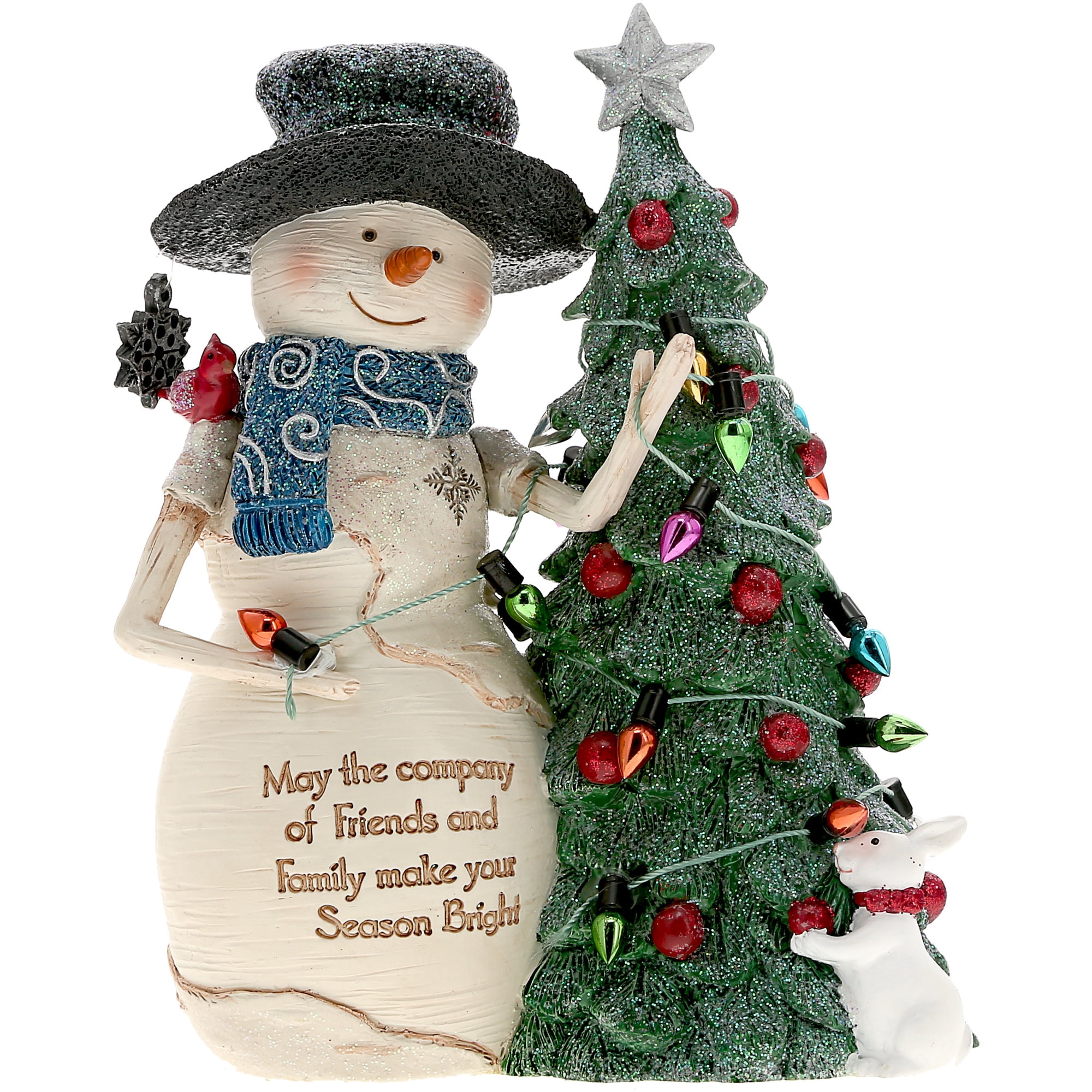 Pavilion Gift Company - Friends and Family - 5" Snowman with Tree ...