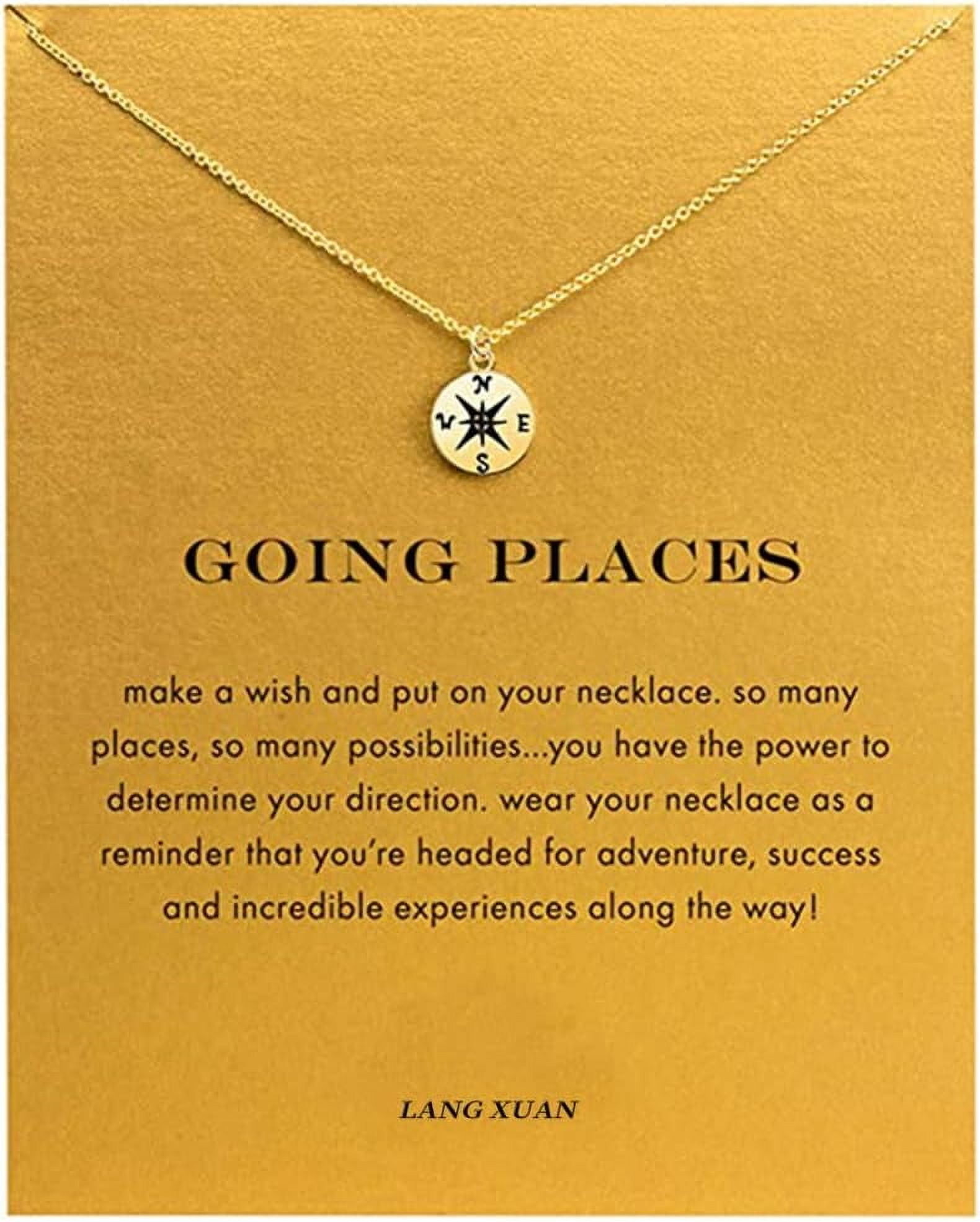 Friendship Anchor Compass Necklace Good Luck Elephant Pendant Chain ...