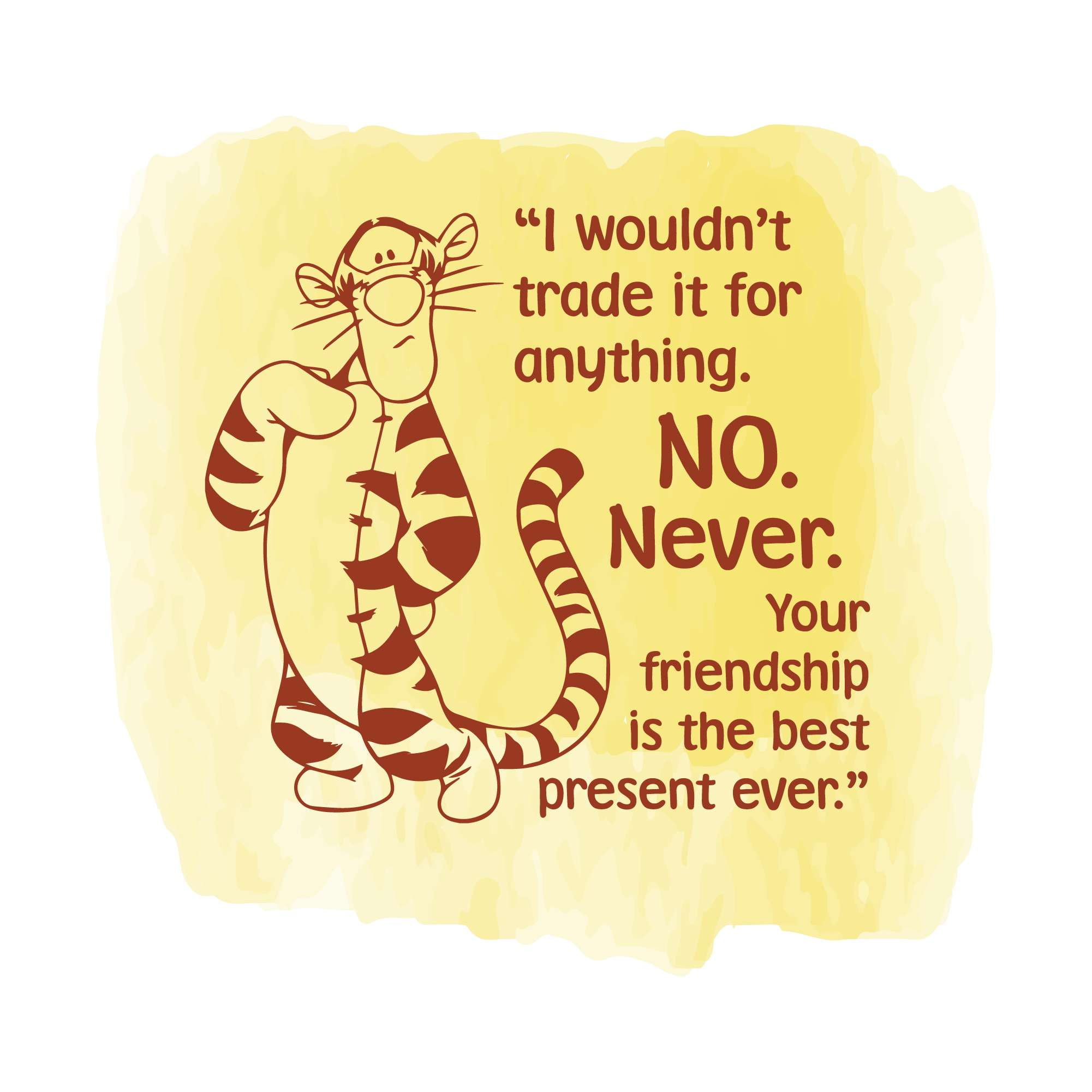 Friendship Is The Best Present Ever Quotes watercolor Design Wall Art ...