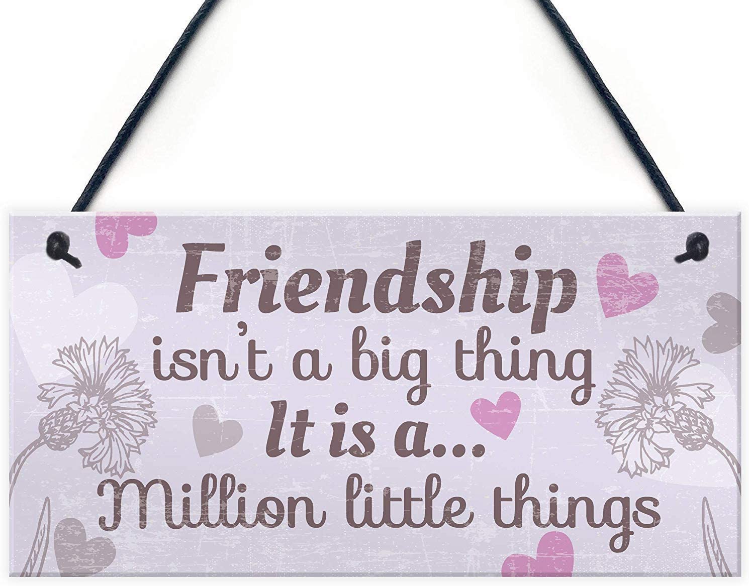 Friendship Isn't A Big Thing Wood Signs for Friends Hanging Wall ...