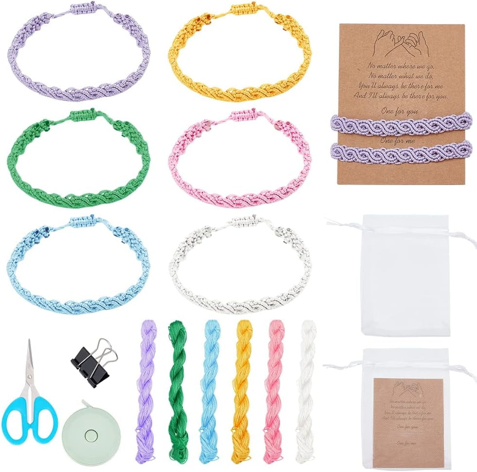 Friendship Bracelet Kit 12 Set Friendship Bracelet Making Kit DIY Woven ...
