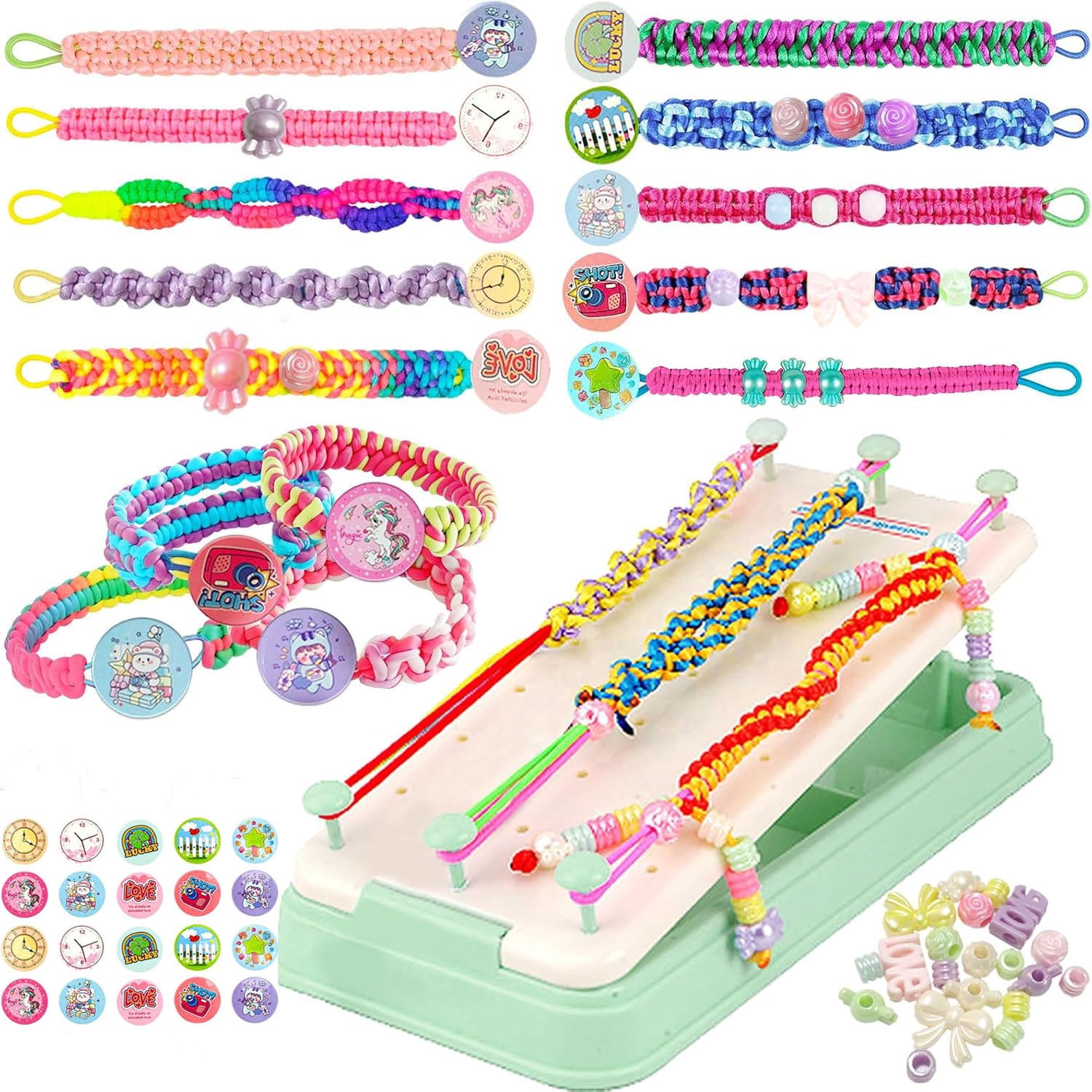 Friendship Bracelet Making Kit for Girls, Arts and Crafts for Kids Ages ...