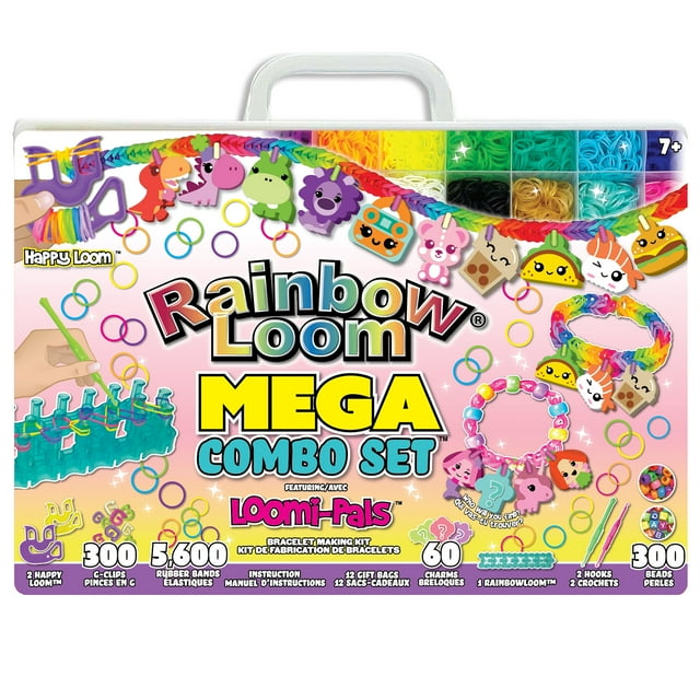 Rainbow Loom Loomi Pals MEGA Combo Kids Jewelry Making Kit - 5,600 ...