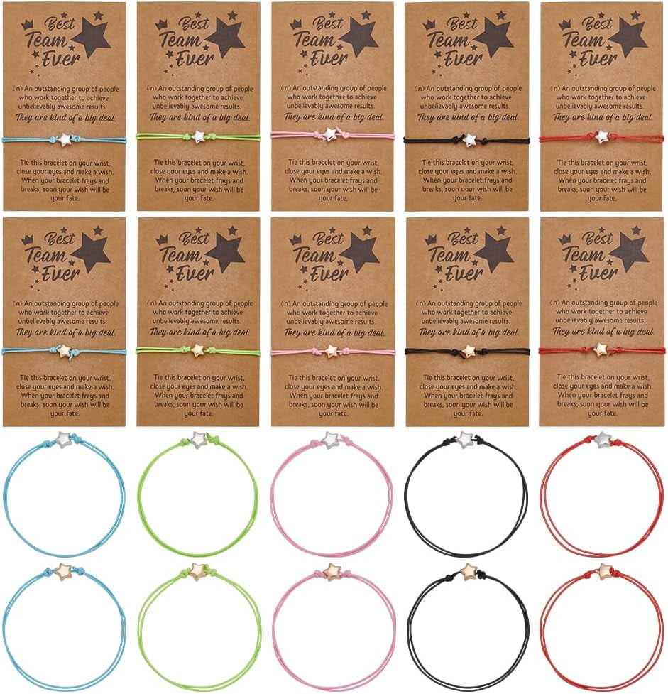 Friendship Bracelets with 20Pcs Make a Wish Card Wish Bracelet Back to ...