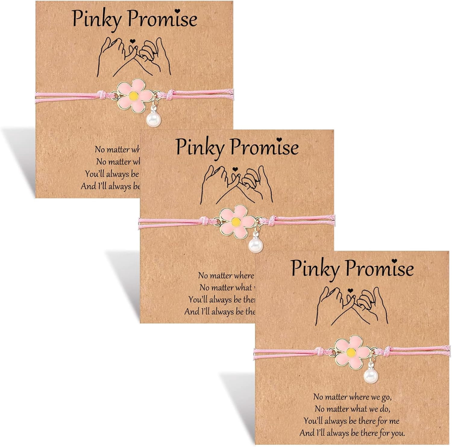 Friendship Bracelets For 3, Trio Bracelets For Best Friends, Matching ...