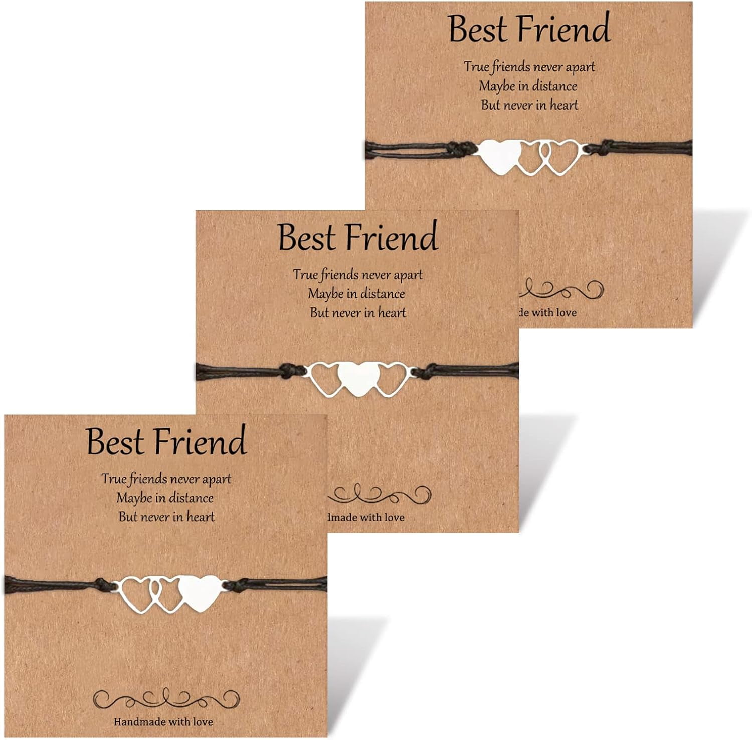 Friendship Bracelets For 3, Trio Bracelets For Best Friends, Matching ...