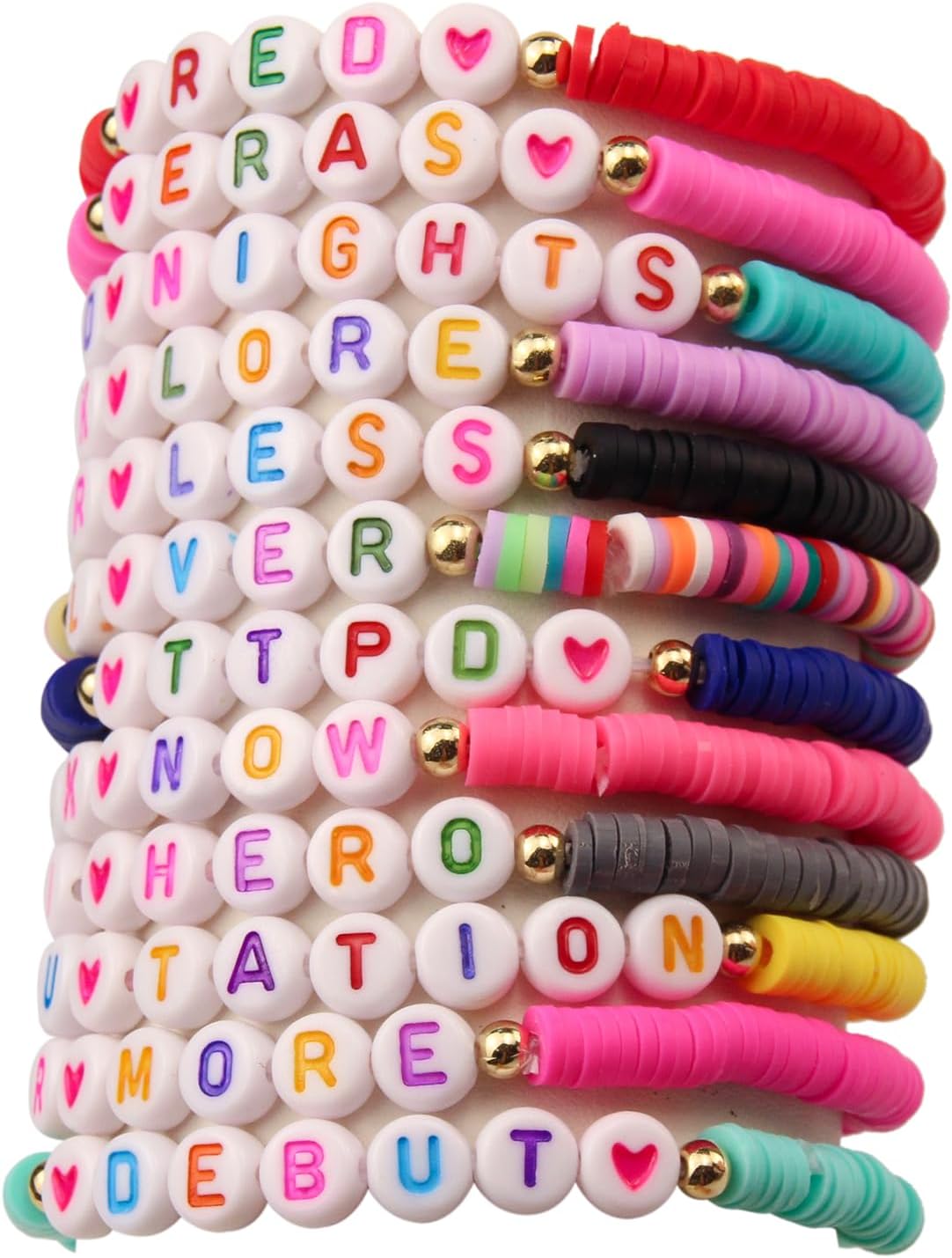 Friendship Bracelets, Inspired Letter Album Bracelets Set, Colorful ...