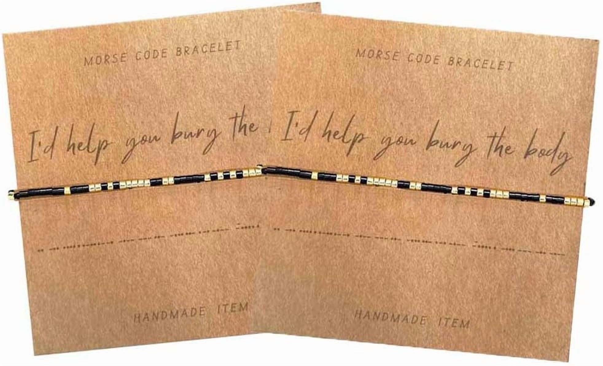 Friendship Bracelets for Women Set of 2, Morse Code Bracelet for Women ...