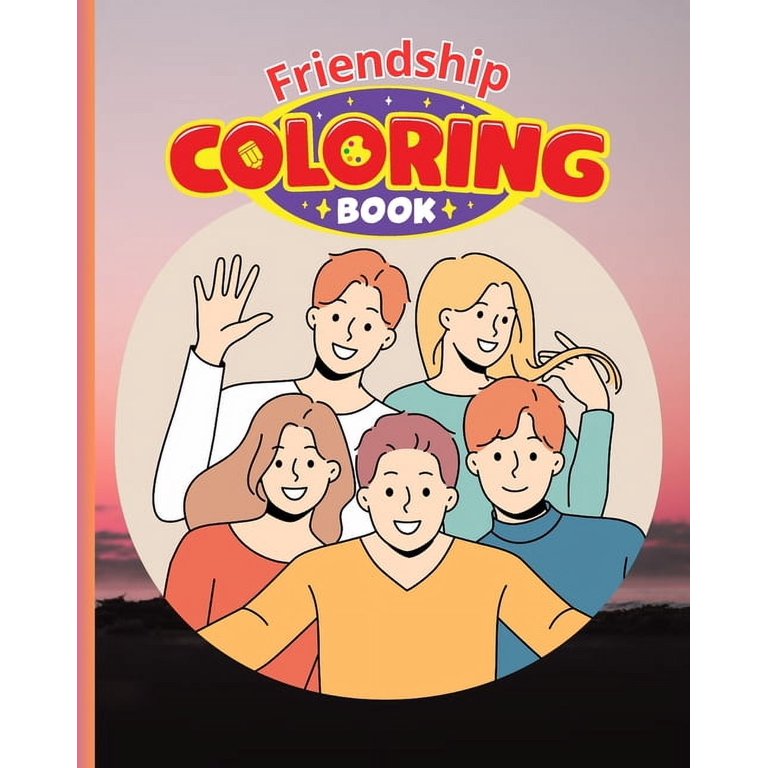 best friends coloring book pages